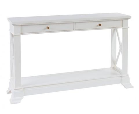 Bayview Two Drawer Console Hall Table In White – LUXE FURNITURE & HOMEWARES